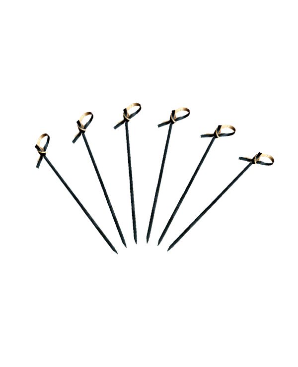 2.5" Elegant Black Bamboo Knot Picks – SmartPack USA
