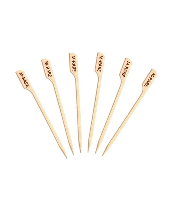3.5-Inch Steak Marker Paddle Picks - Medium Rare – SmartPack USA