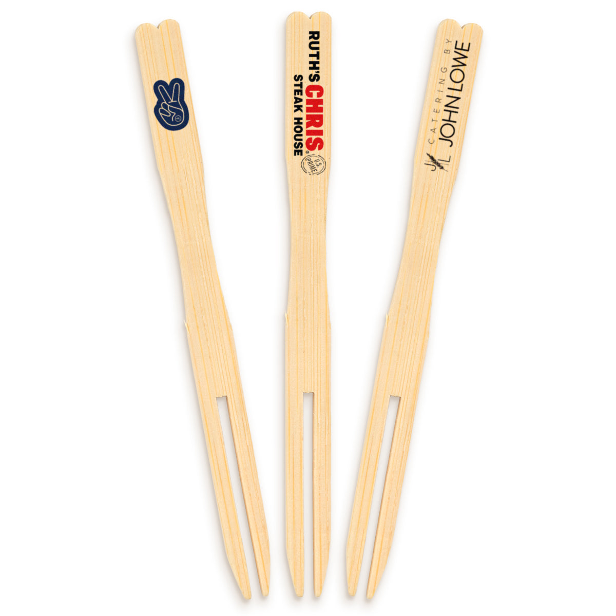 3.5-inch Custom Bamboo Mini Fork for Appetizers – SmartPack USA