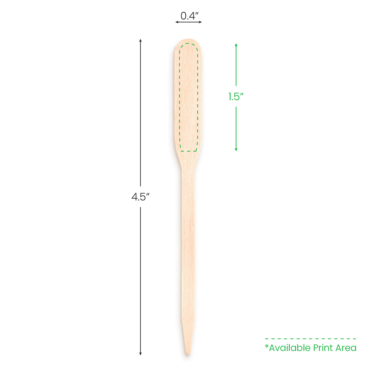 4.5-inch Custom Wooden Paddle Pick – SmartPack USA