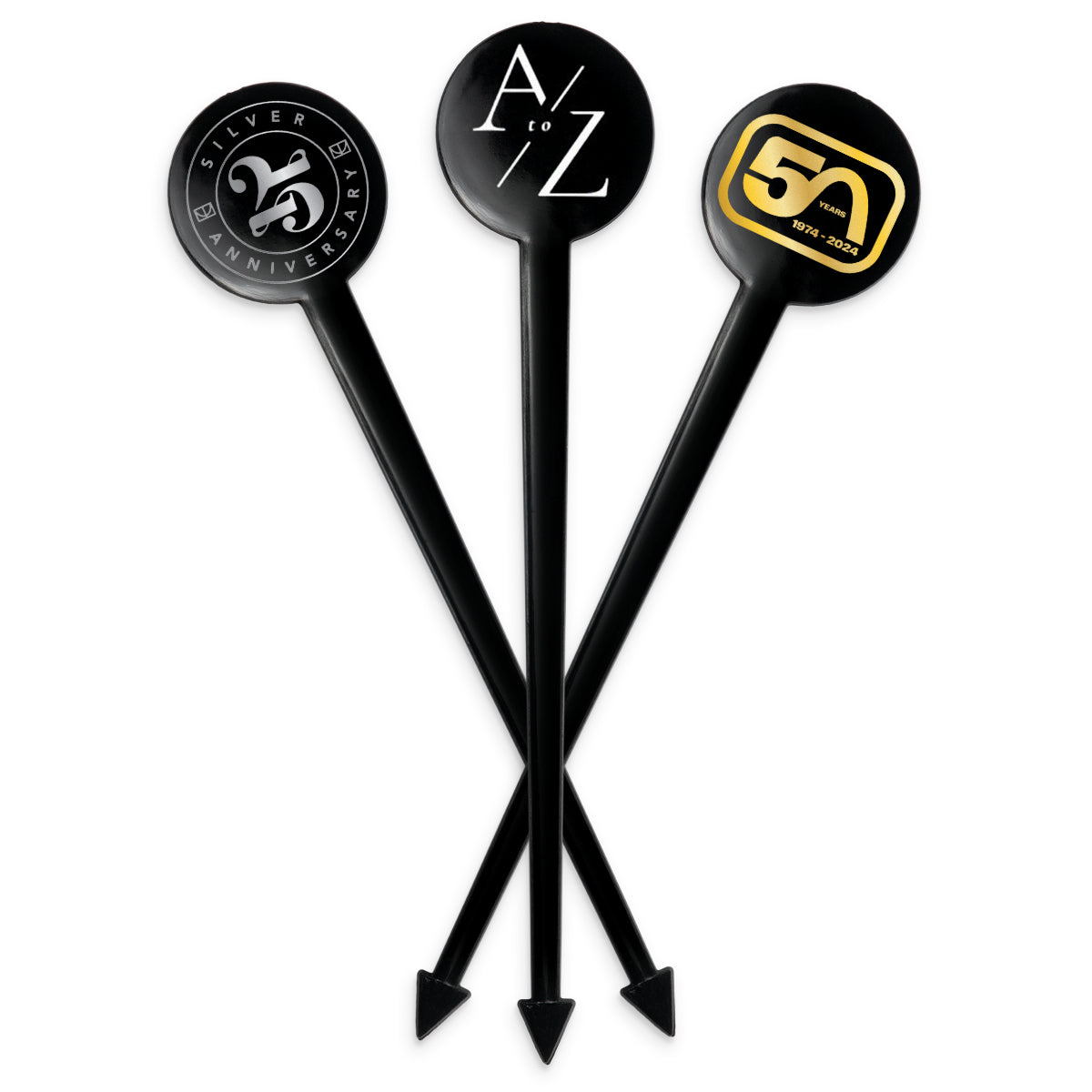 6" Personalizable Black Disc-Top Picks – SmartPack USA