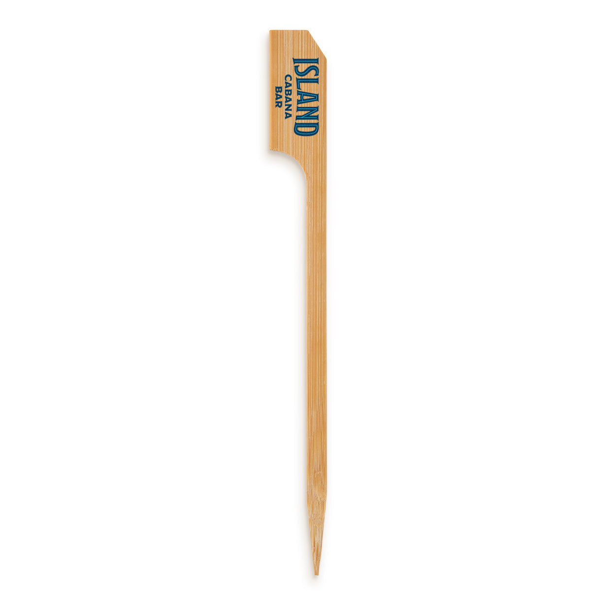 6" Customizable Double Wide Bamboo Paddle Pick Biodegradable ...