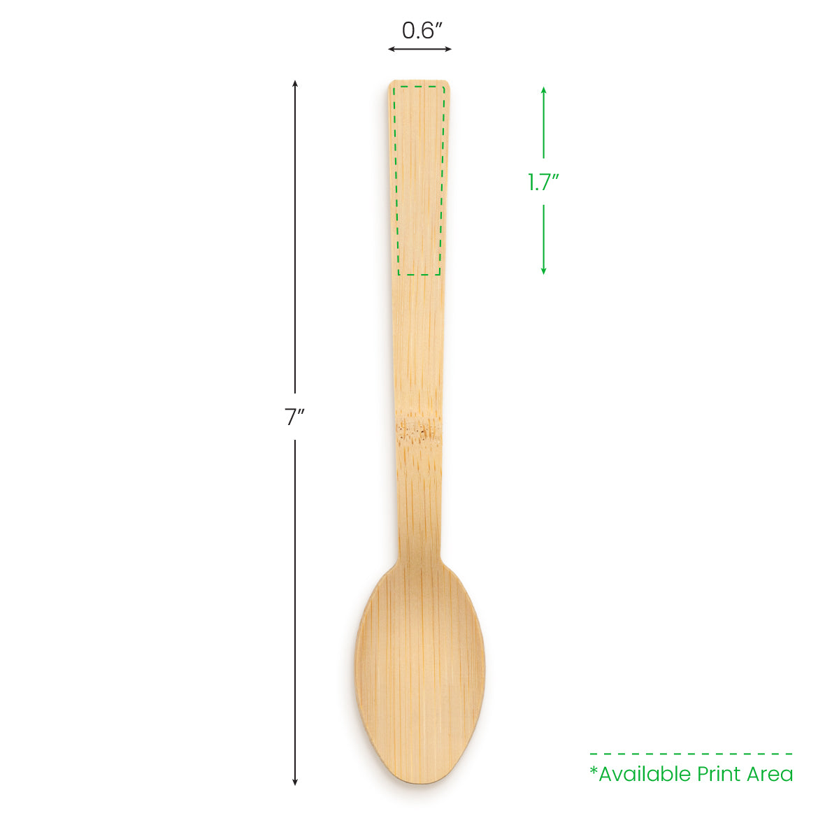 7" Customizable Bamboo Spoon – SmartPack USA