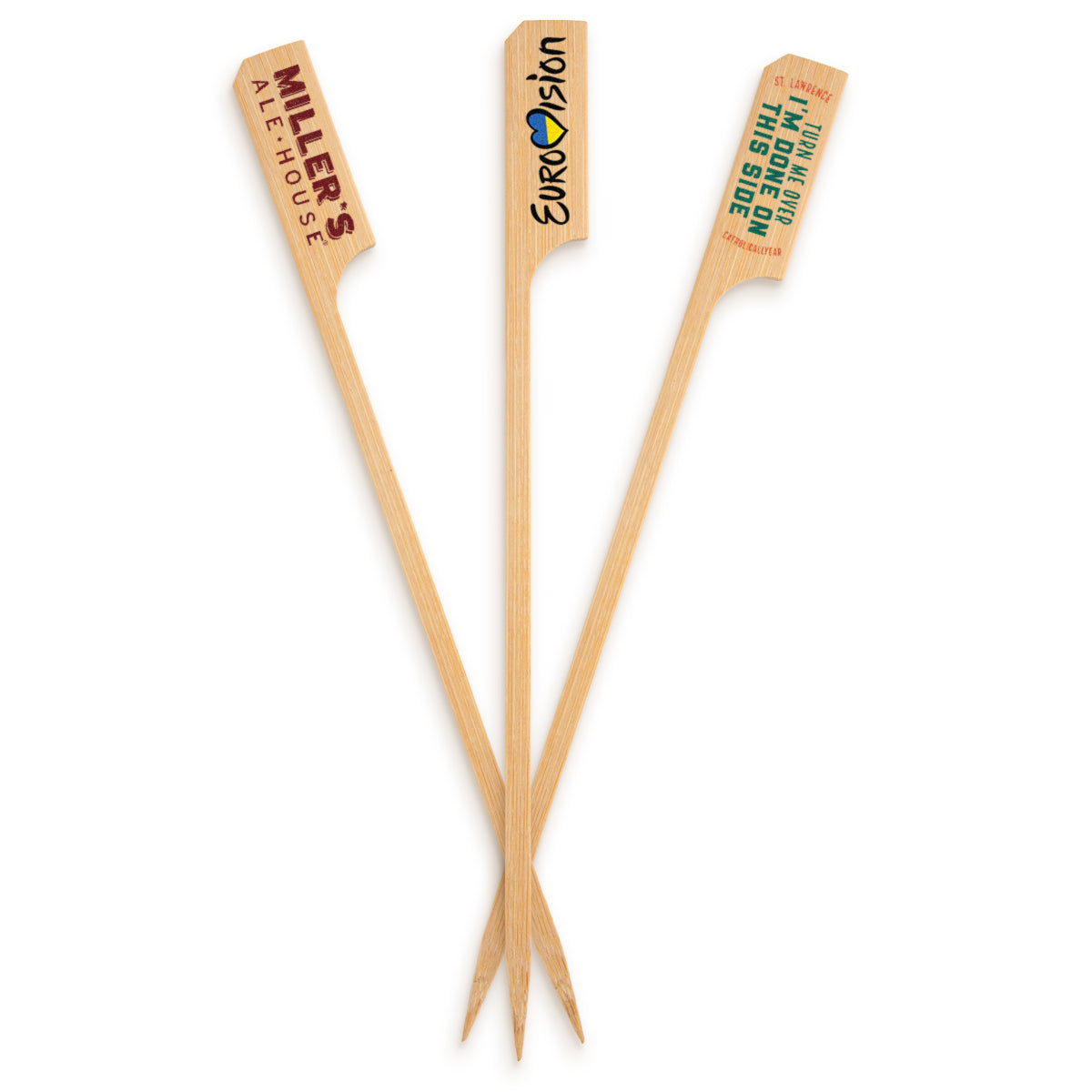 8" Custom Double Wide Bamboo Paddle Pick – SmartPack USA